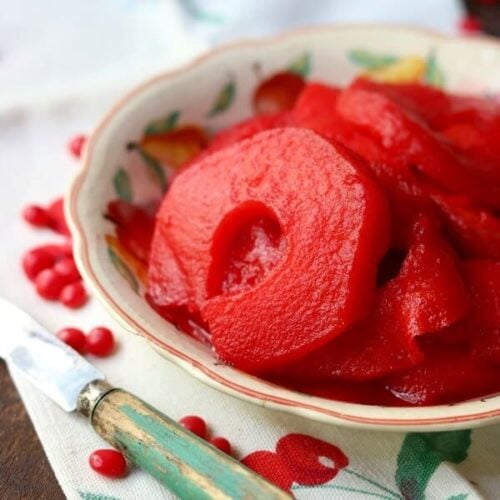 Cinnamon Spiced Apple Rings with Red Hots Candy - Restless Chipotle