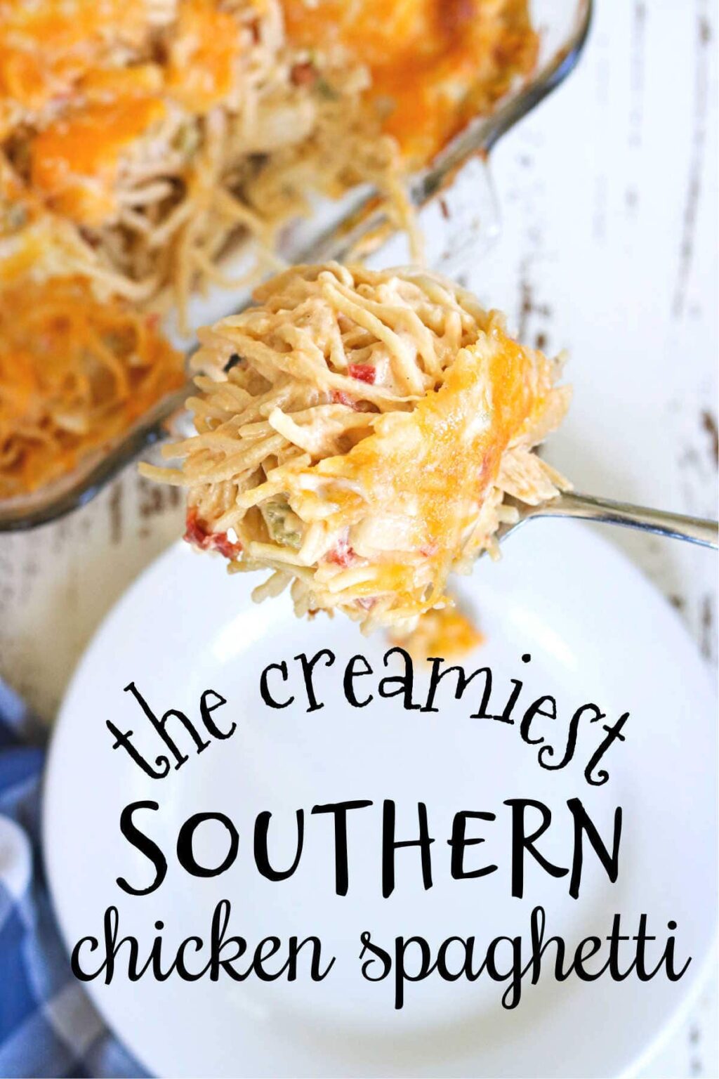 Easy Southern Chicken Spaghetti Recipe with RoTel - Restless Chipotle
