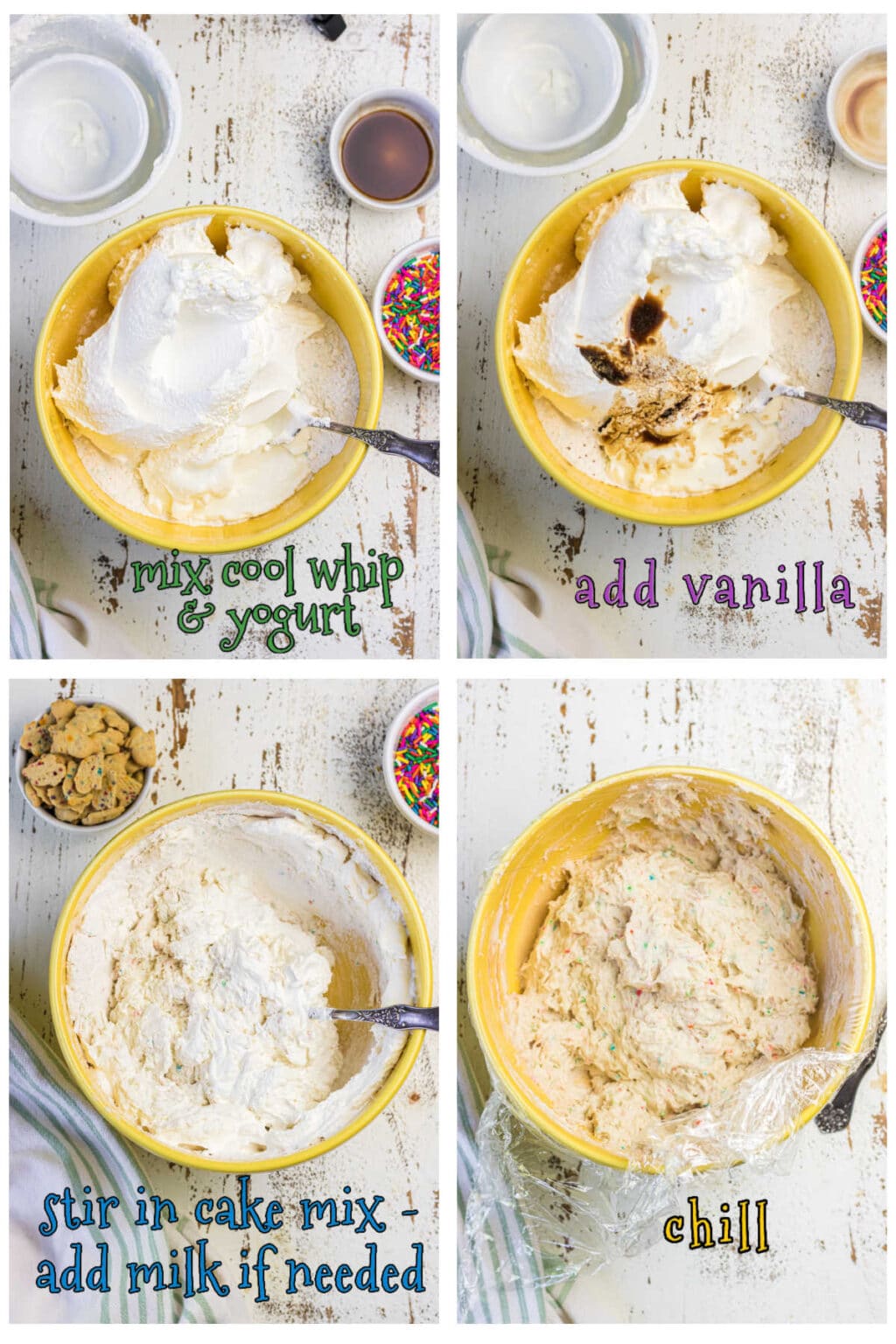 Dunkaroos Dip Recipe (Easy Funfetti Cake Batter Dip) - Restless Chipotle