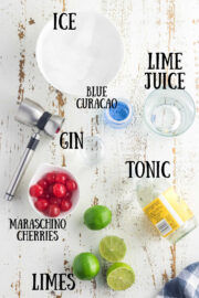 Blue Gin and Tonic Cocktail with Blue Curaçao - Restless Chipotle