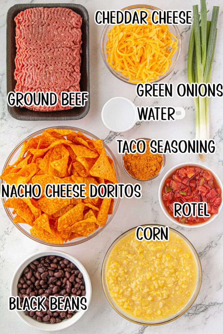 Cheesy Layered Doritos Casserole (Ground Beef Recipe) - Restless Chipotle