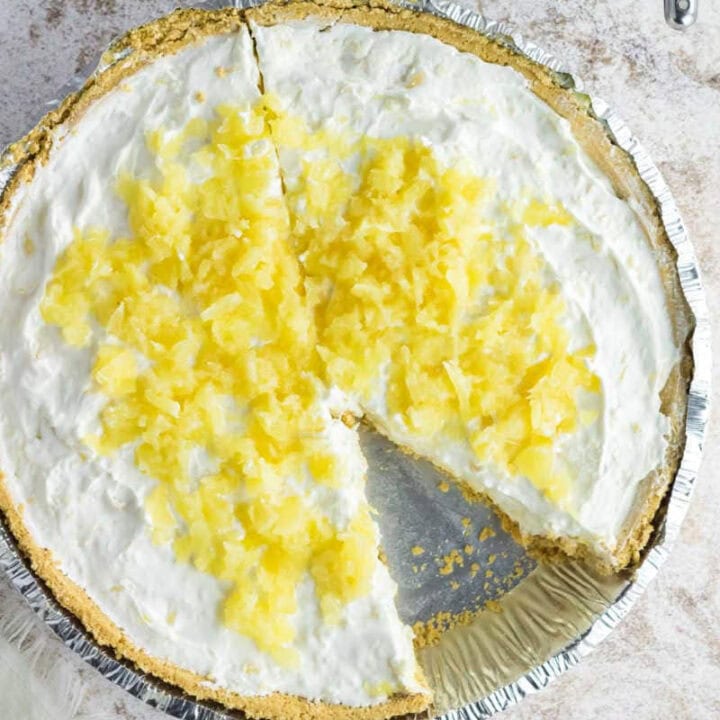 No-Bake Pineapple Cream Cheese Pie - Restless Chipotle
