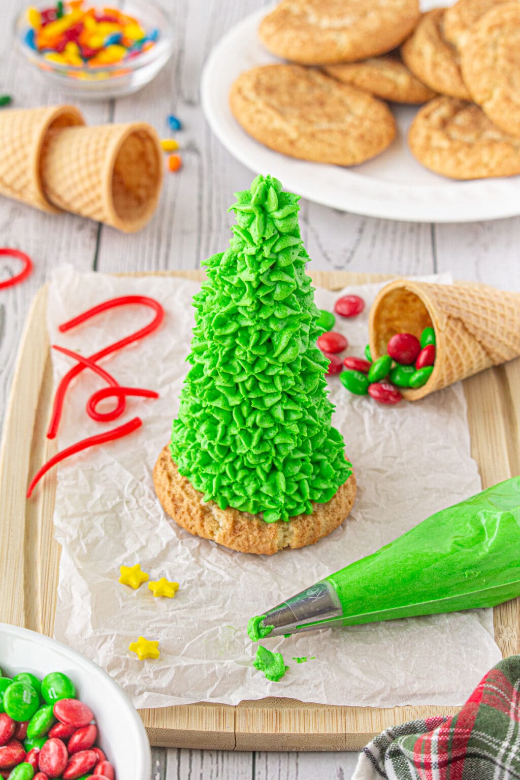 Sugar Cone Christmas Trees Filled with Holiday Candy - Restless Chipotle