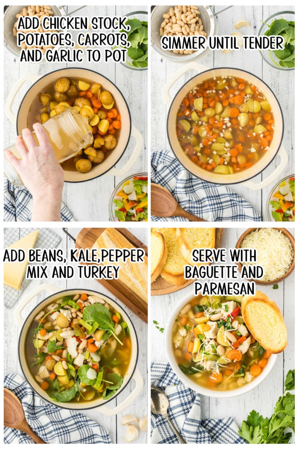 Tuscan Turkey Soup with Leftover Turkey and Potatoes - Restless Chipotle