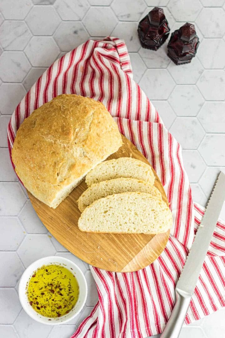 Homemade Rustic Italian Bread (Easy No Knead Recipe) - Restless Chipotle