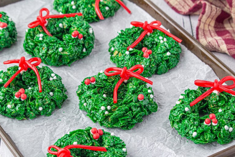 No-Bake Cornflake Christmas Wreath Cookies Recipe - Restless Chipotle