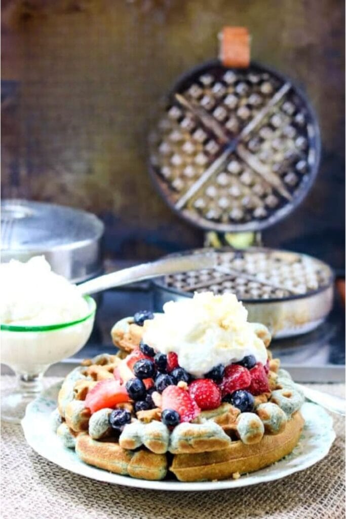 Blue Cornmeal Waffles Recipe - Restless Chipotle