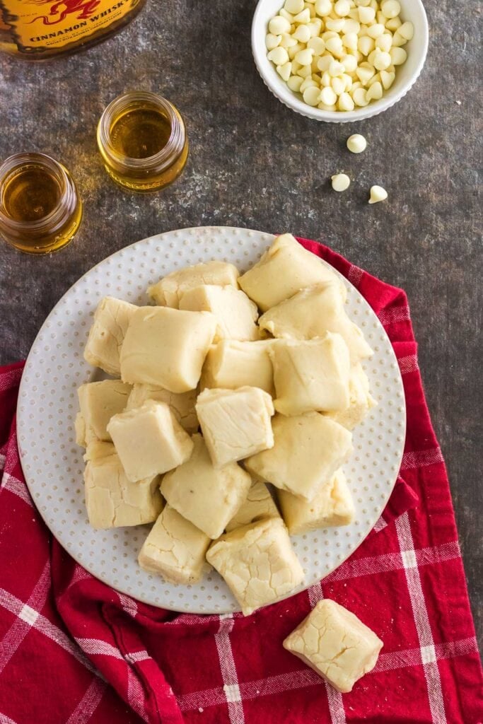 Easy, Fireball Fudge Recipe with White Chocolate - Restless Chipotle