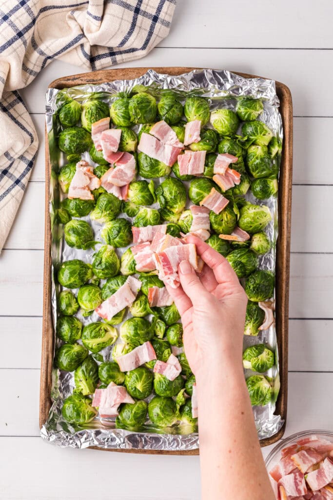 Maple Roasted Brussels Sprouts with Cranberries & Bacon - Restless Chipotle