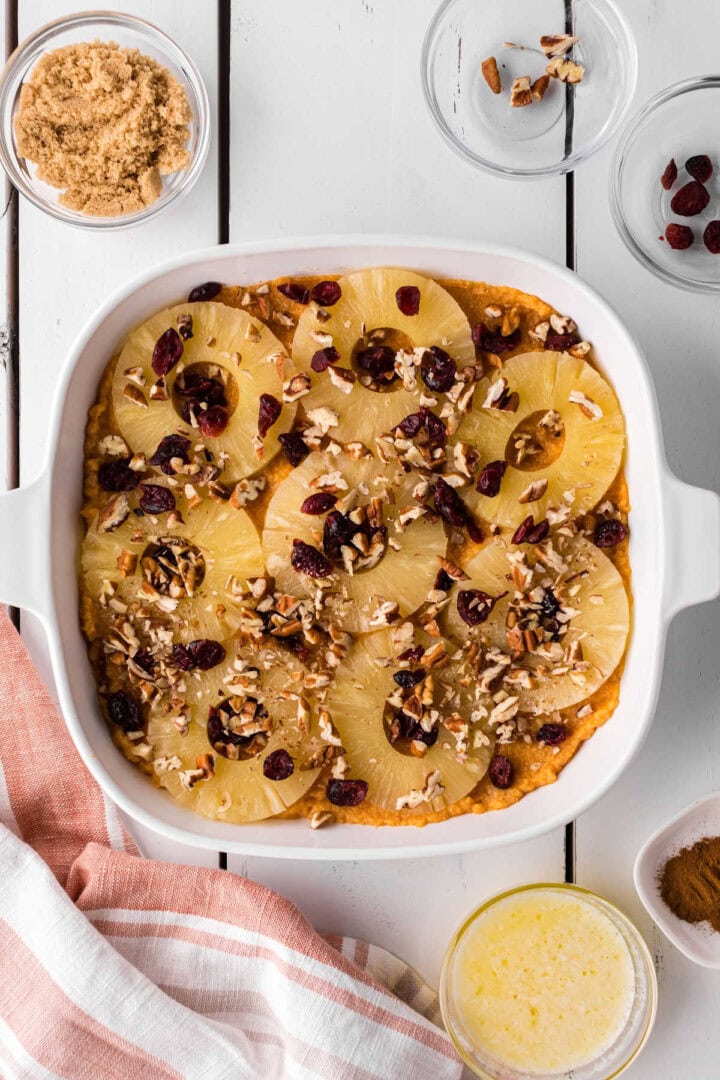 Easy Sweet Potato Pineapple Casserole with Pecans - Restless Chipotle