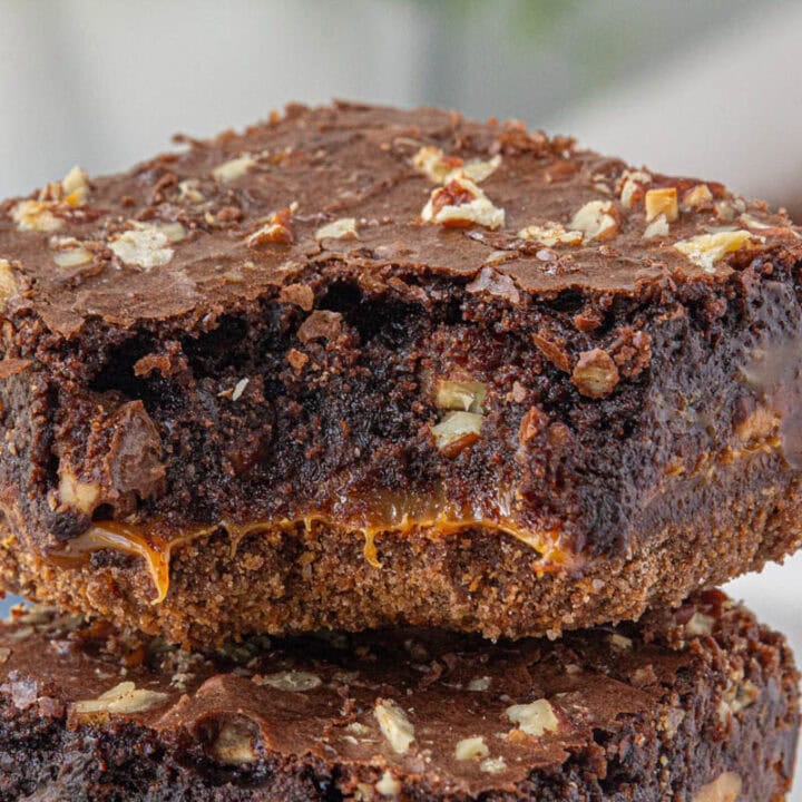 Caramel Graham Fudge Brownies (Vintage Recipe with Box Mix) - Restless ...